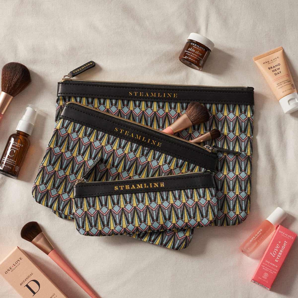 The Art Deco Cosmetic Case Set | SteamLine Luggage Cosmetic Case Sets
