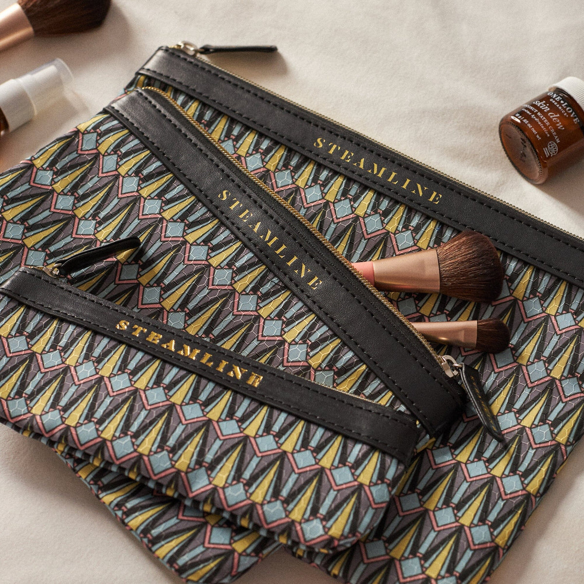 The Art Deco Cosmetic Case Set | SteamLine Luggage Cosmetic Case Sets