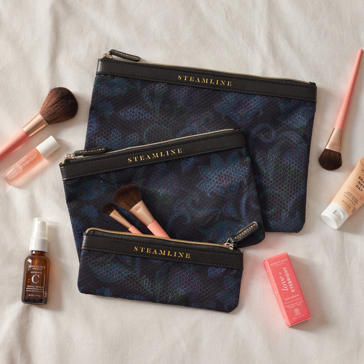 The Jacquard Cosmetic Case Set | SteamLine Luggage Cosmetic Case Sets