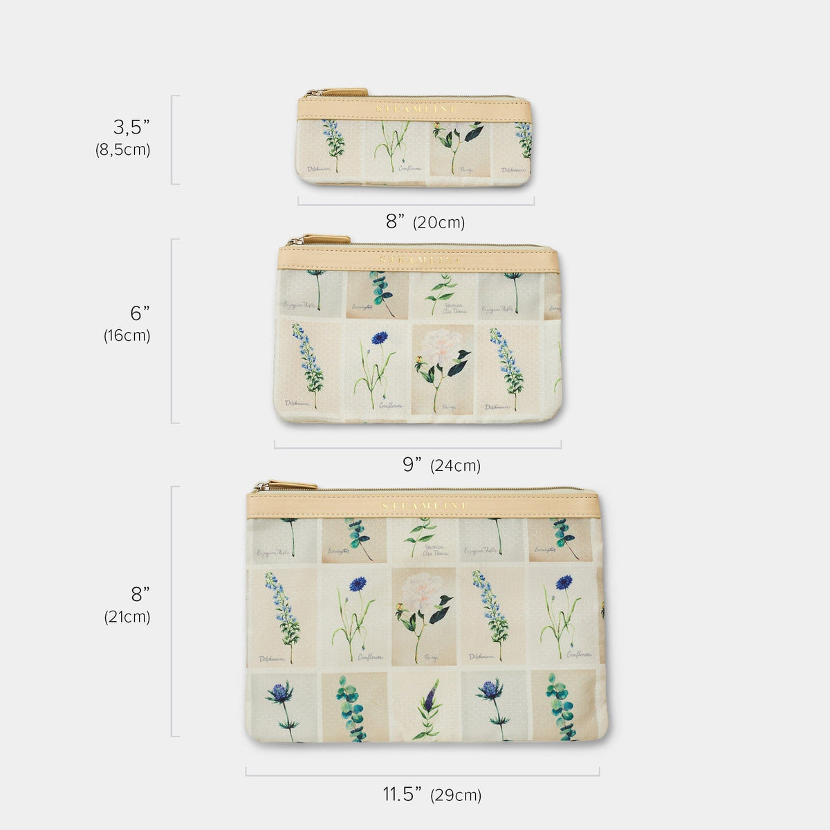 The Illustrator Blue Cosmetic Case Set | SteamLine Luggage Cosmetic ...