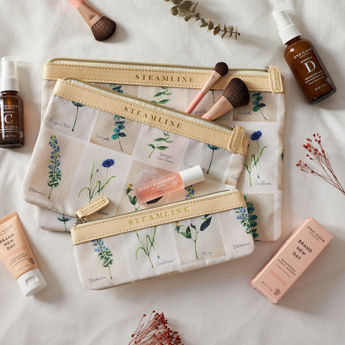 The Illustrator Blue Cosmetic Case Set | SteamLine Luggage Cosmetic ...