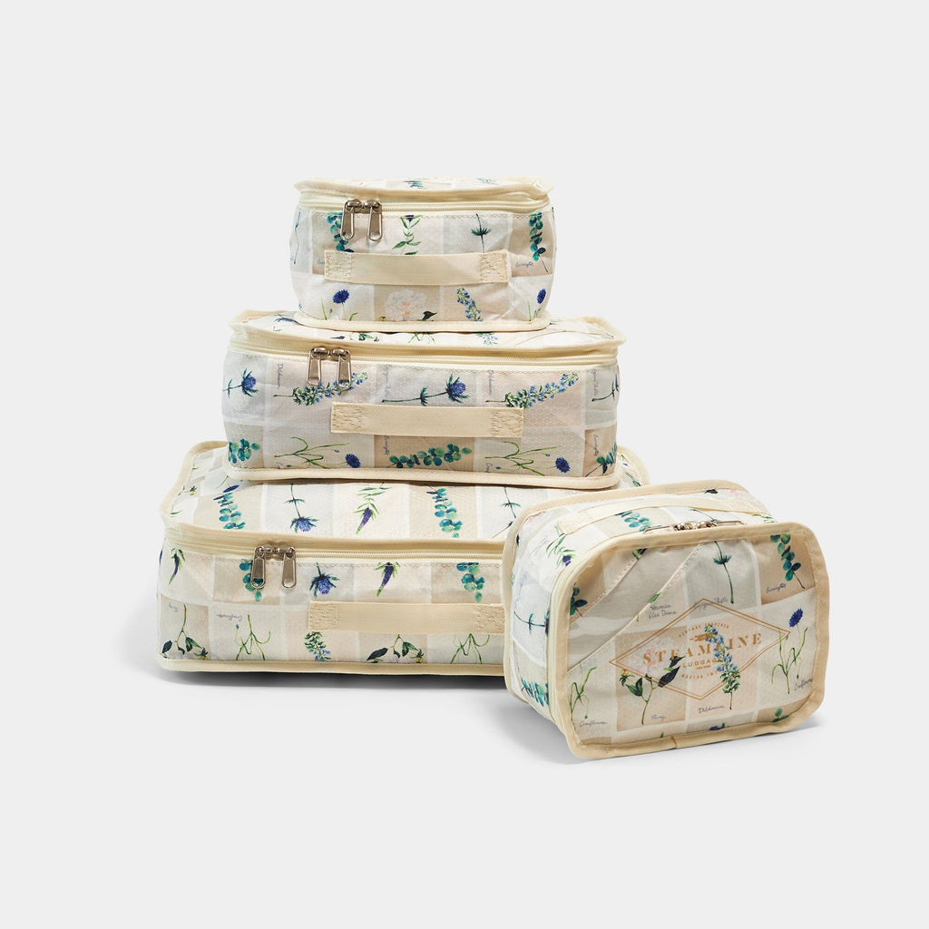 The Illustrator Blue Packing Cube Set | SteamLine Luggage Packing Cube ...