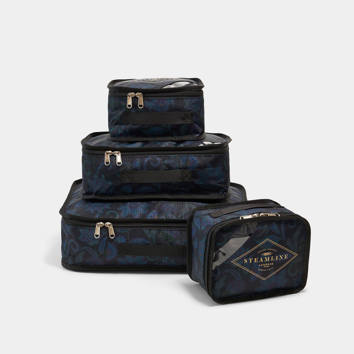The Jacquard Packing Cube Set | SteamLine Luggage Packing Cube Sets
