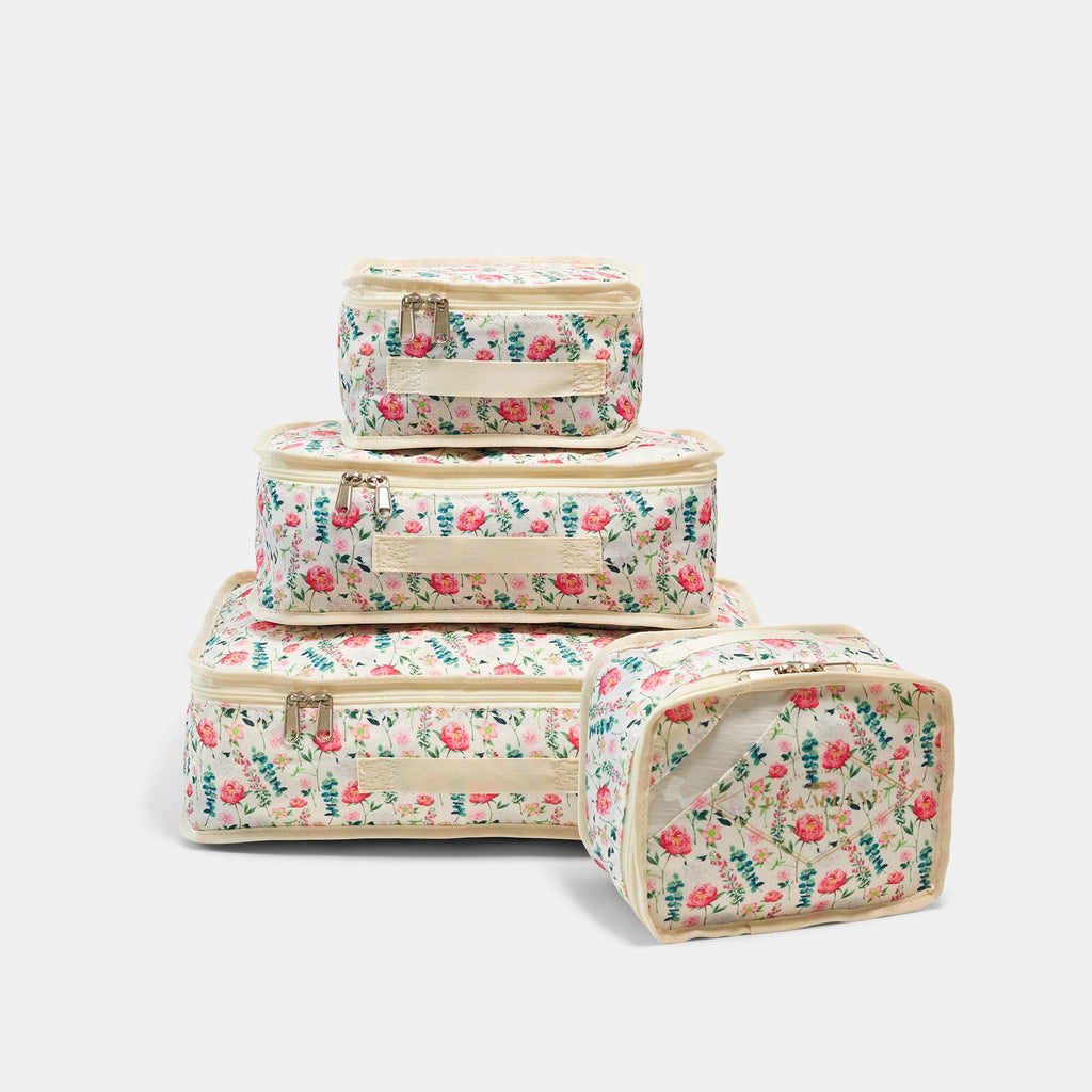The Illustrator Pink Packing Cube Set | SteamLine Luggage Packing Cube ...