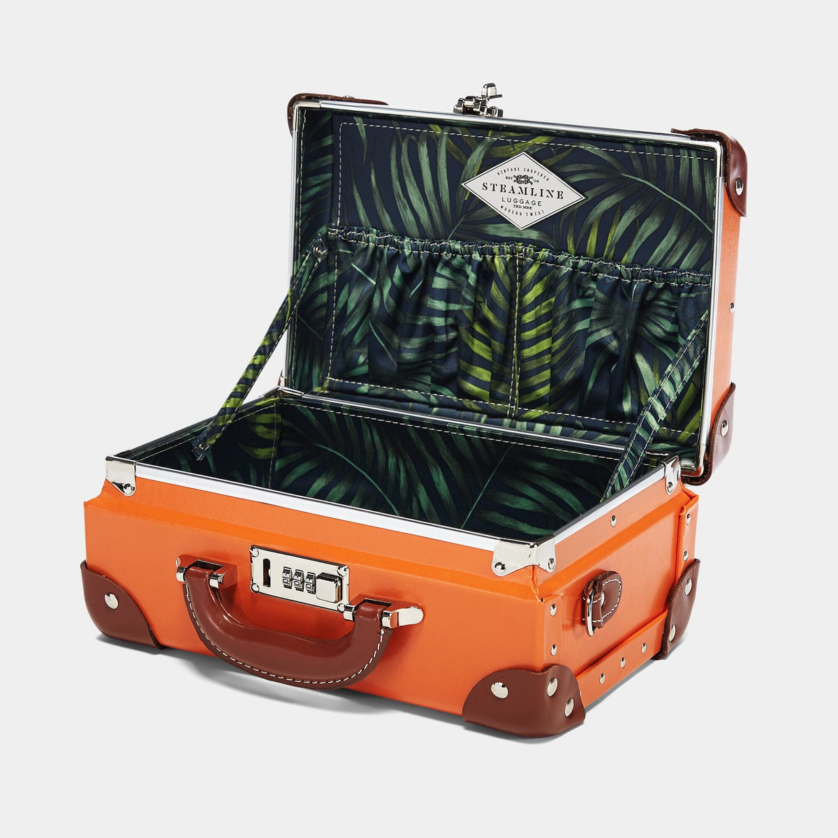 The Orange Architect Travel Vanity Luggage | Small Vintage Suitcase