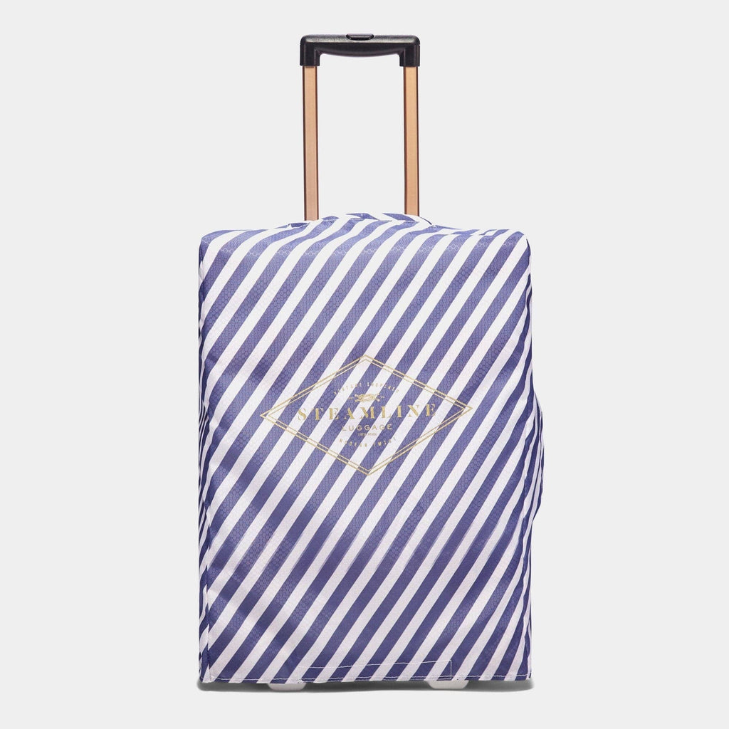 The Signature Stripe Luggage Protector | Retro Designer Luggage Cover ...