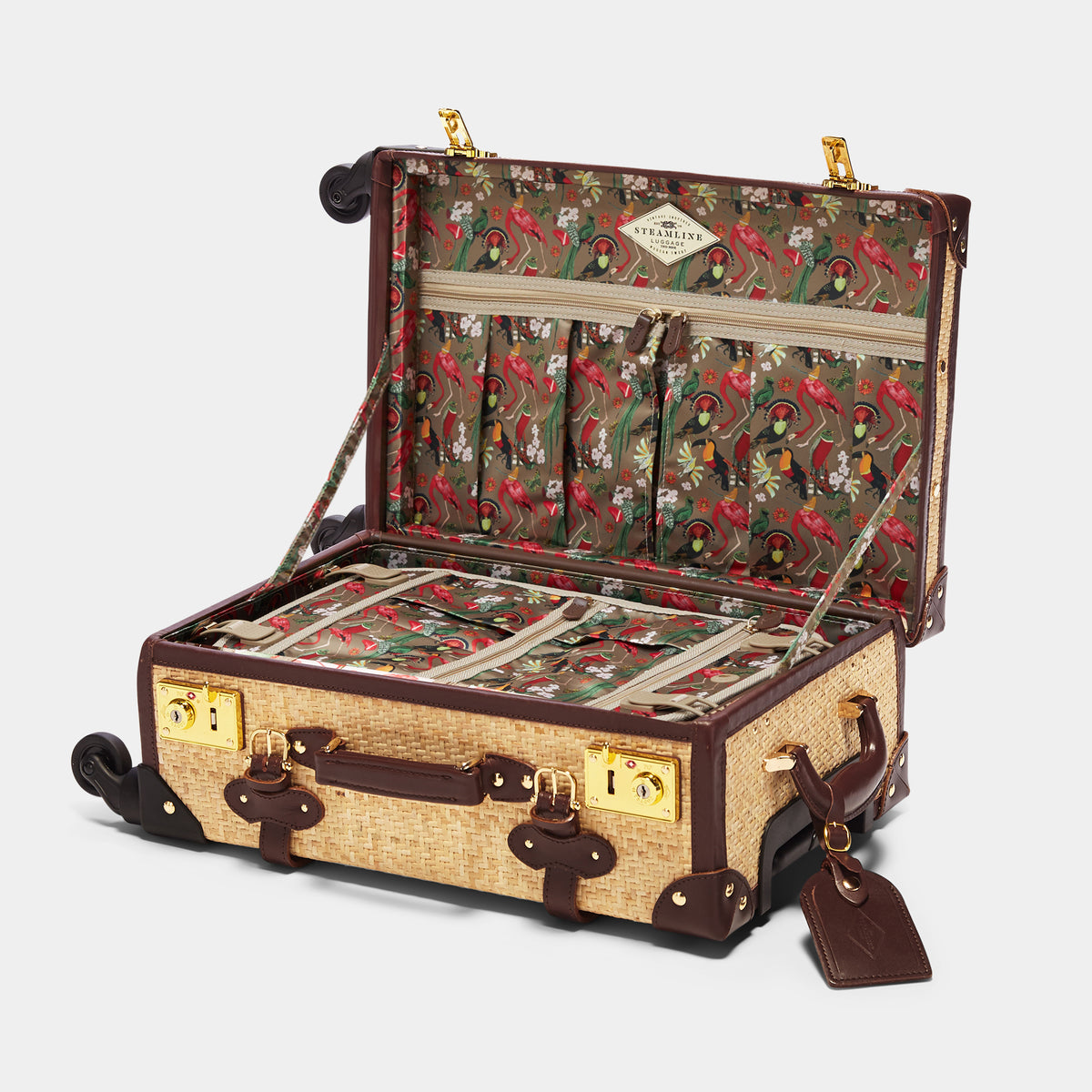 The Explorer 2.0 Carryon | Rolling Rattan Suitcase Designer Luggage Sets