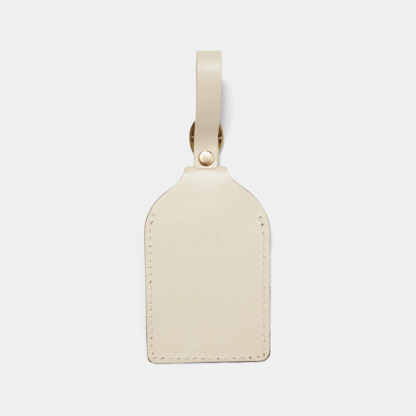 Ivory Leather Luggage Tags | Vintage Inspired Luxury Luggage Tags