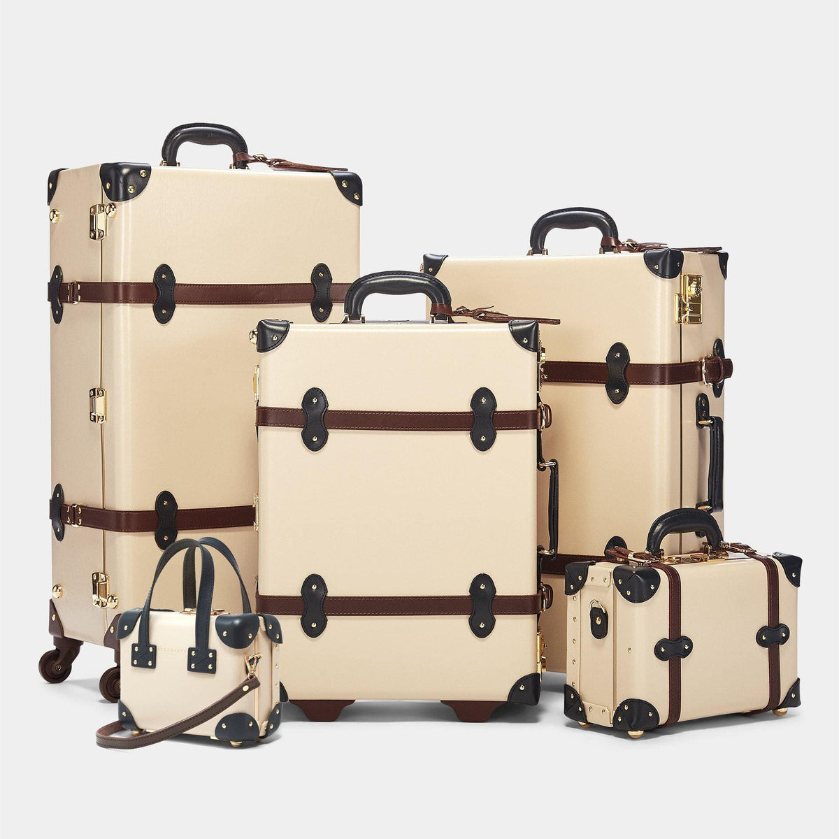 The Cream Architect Vanity | Small Vintage Suitcase Travel Vanity Case