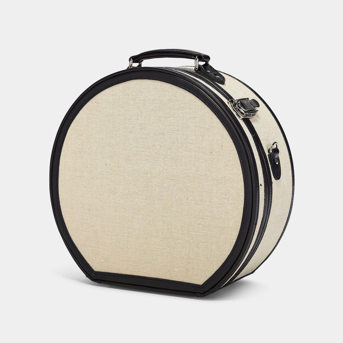 The Editor Hatbox Large in Black | Designer Vintage Hat Box Luggage