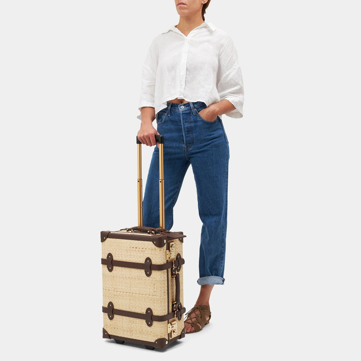 The Explorer Carryon | Rolling Rattan Suitcase Designer Luggage Sets