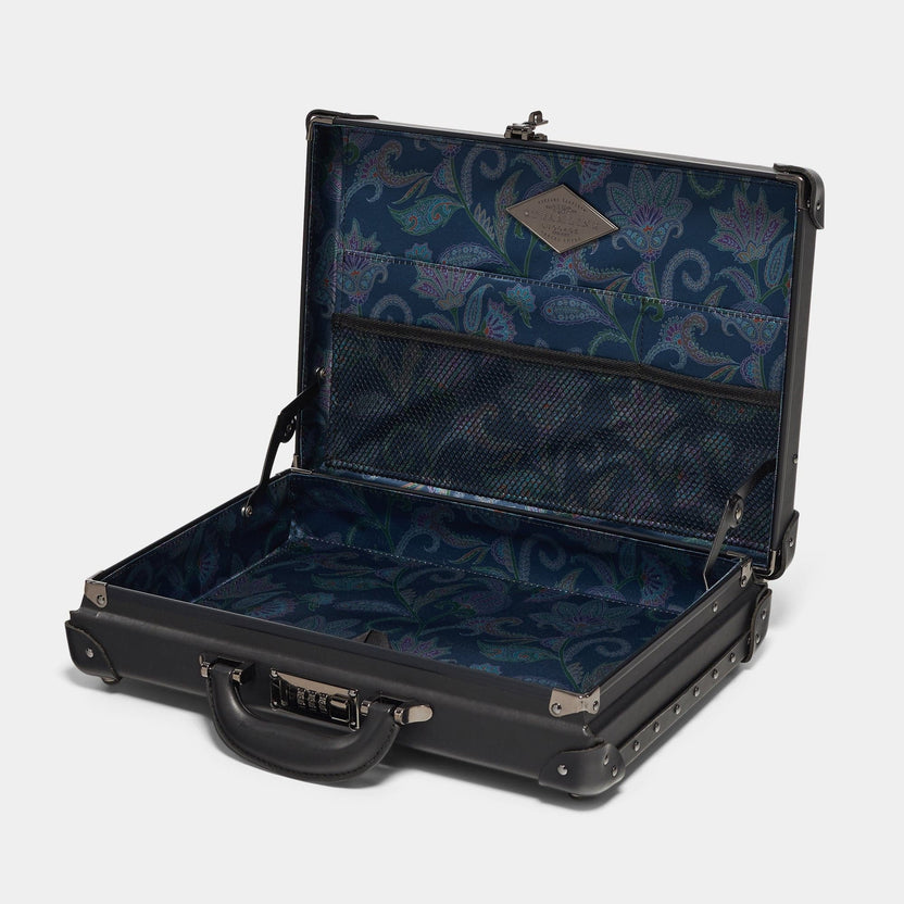The Industrialist Vintage Briefcase | Black Leather Attaché Case