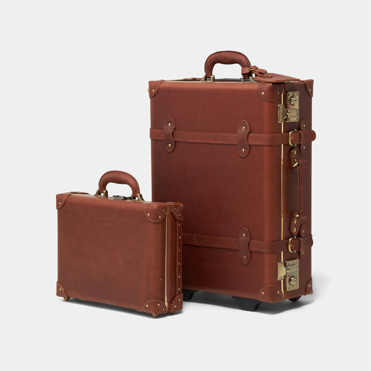 The Pioneer Carryon | Brown Leather Cabin Suitcase & Designer Luggage