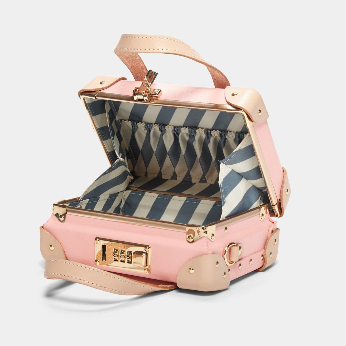 The Pink Correspondent Mini | Small Vintage Style Steamer Trunk Purse