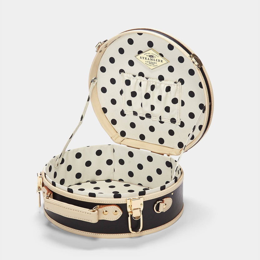The Starlet Vintage Hatbox Luggage | Luxury Hat Box Luggage in Black